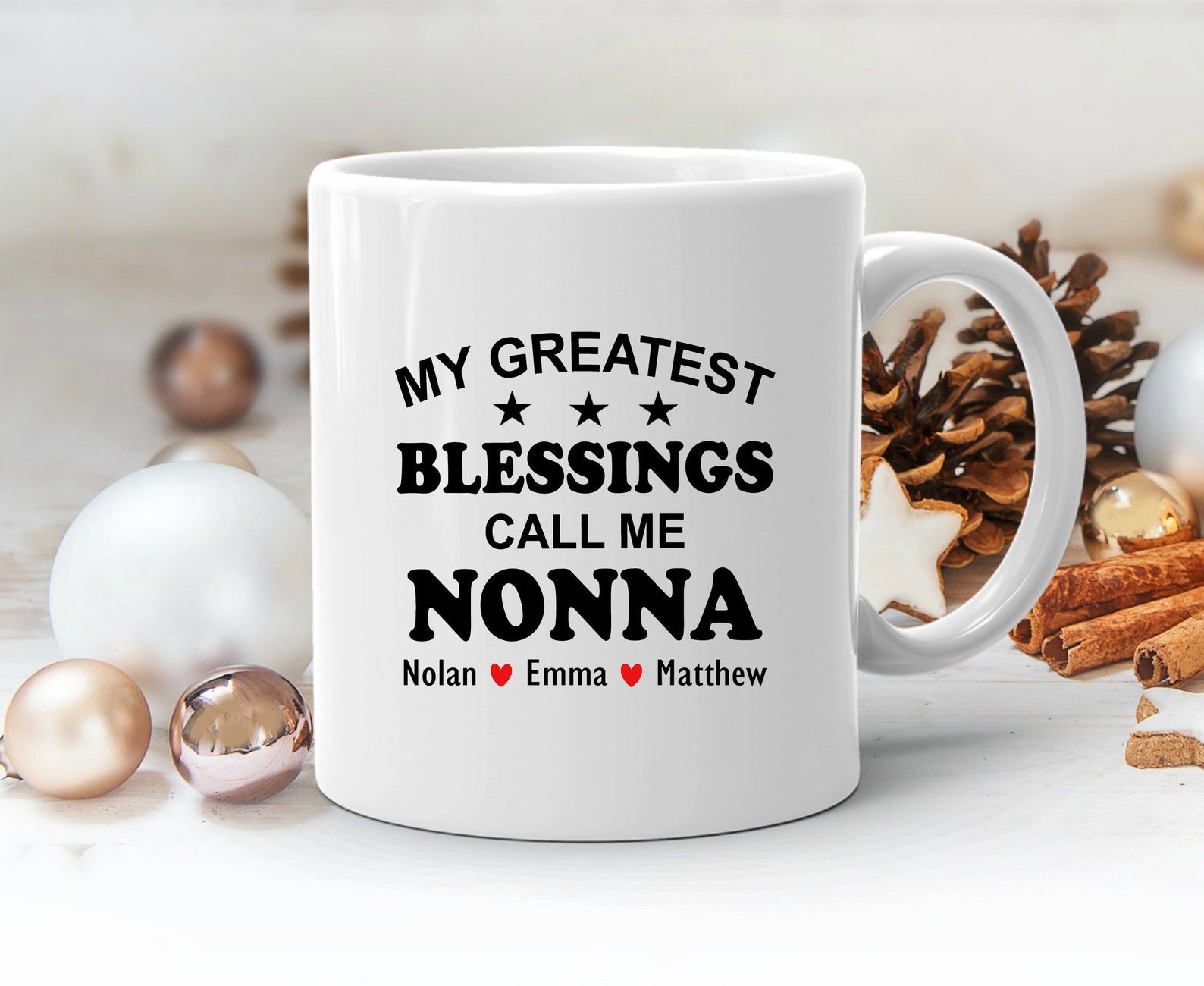Nonna Mug With Kids Names, Personalized Nonna Gift, Nonna Mothers Day ...