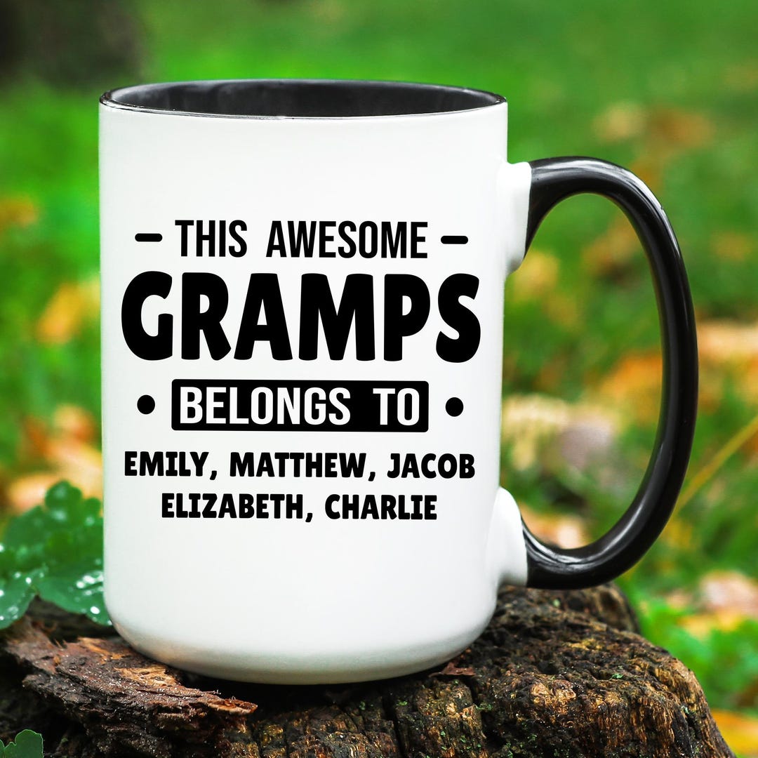 Custom Mug for Gramps, Personalized Gramps Gift With Names, Gramps Gift ...