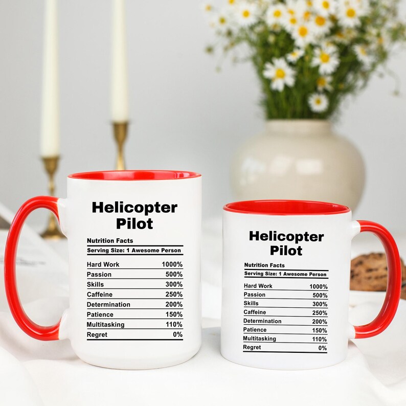 Helicopter Pilot Mug, Helicopter Pilot Gift, Helicopter Pilot Cup ...