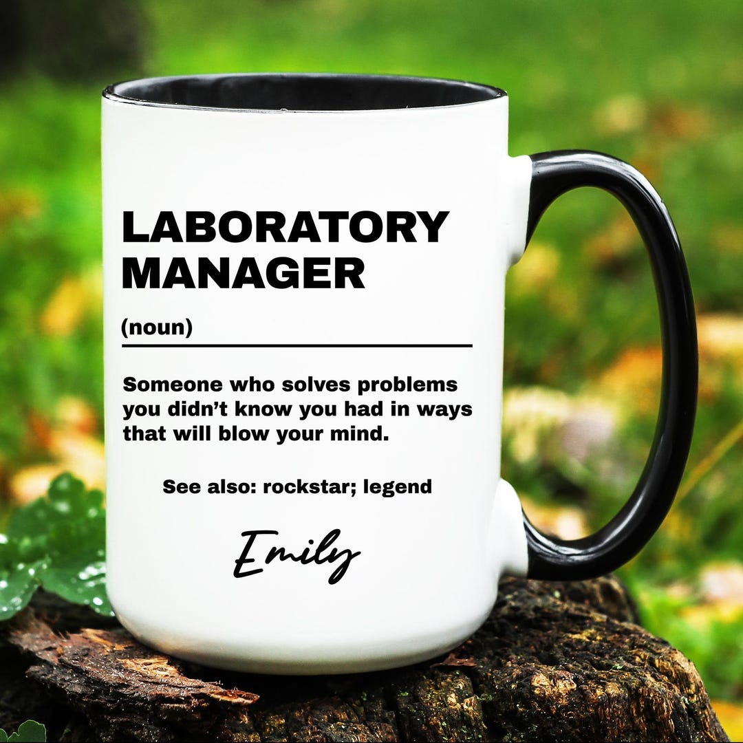 Laboratory Manager Gift, Personalized Laboratory Manager Mug, Custom ...
