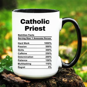 Catholic Priest Mug, Catholic Priest Gift, Catholic Priest Coffee Cup ...