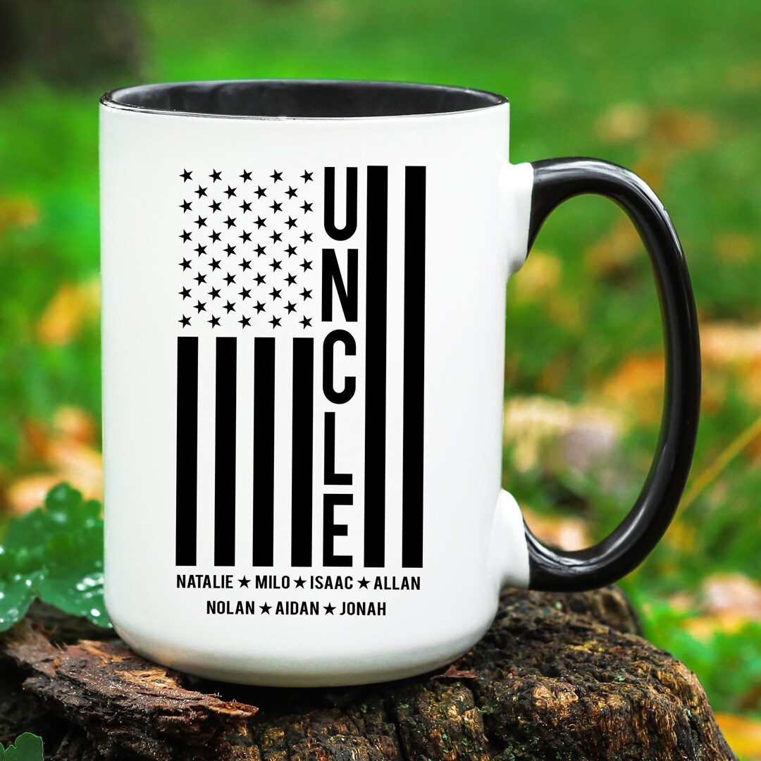 Personalized Uncle Mug With Kids Names, Custom Fathers Day Gift, Uncle ...
