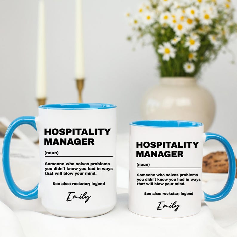 Personalized Hospitality Manager Gift, Hospitality Manager Mug, Custom ...