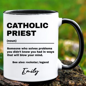 Catholic Priest Gift, Personalized Catholic Priest Mug, Custom Gifts ...