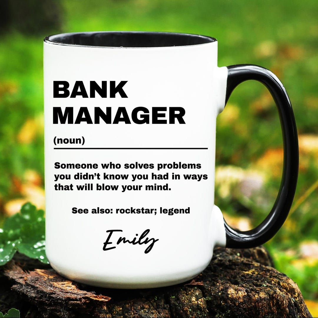 Personalized Bank Manager Gift, Bank Manager Mug, Custom Gifts for Bank ...