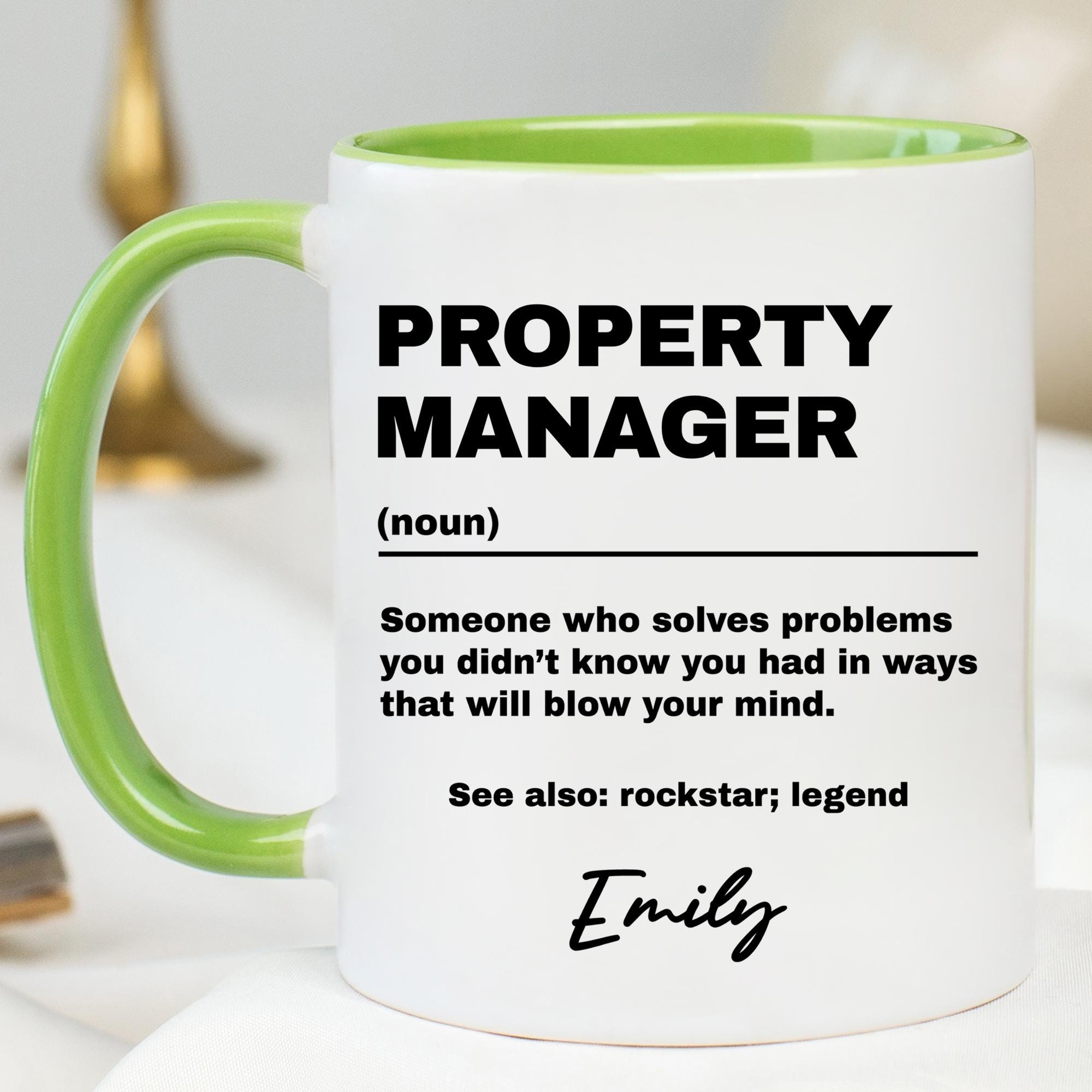 Property Manager Gift, Personalized Property Manager Mug, Custom Gifts ...