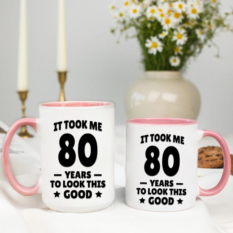 80th Birthday Gift, 80th Birthday Mug, Turning 80 Gifts, Birthday Gift ...