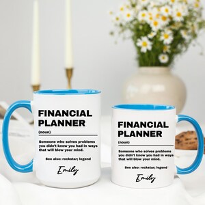 Personalized Financial Planner Gift, Financial Planner Mug, Custom ...