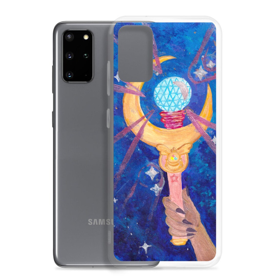 Sailor Moon Samsung Case Moon Stick Acrylic Painting 90s Anime Cartoon ...