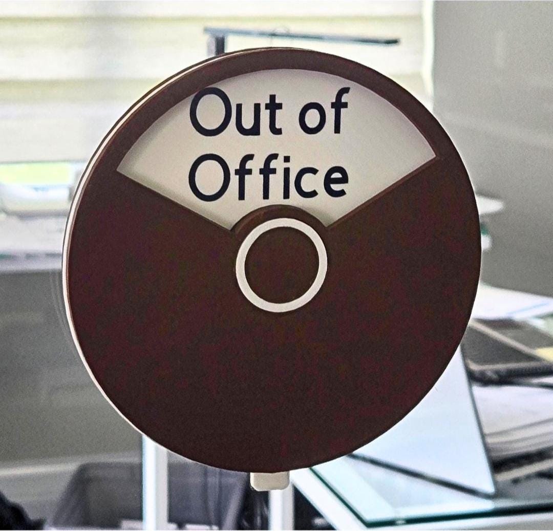 Custom Text Out-of-office Status Signs - Personalized Work Status ...