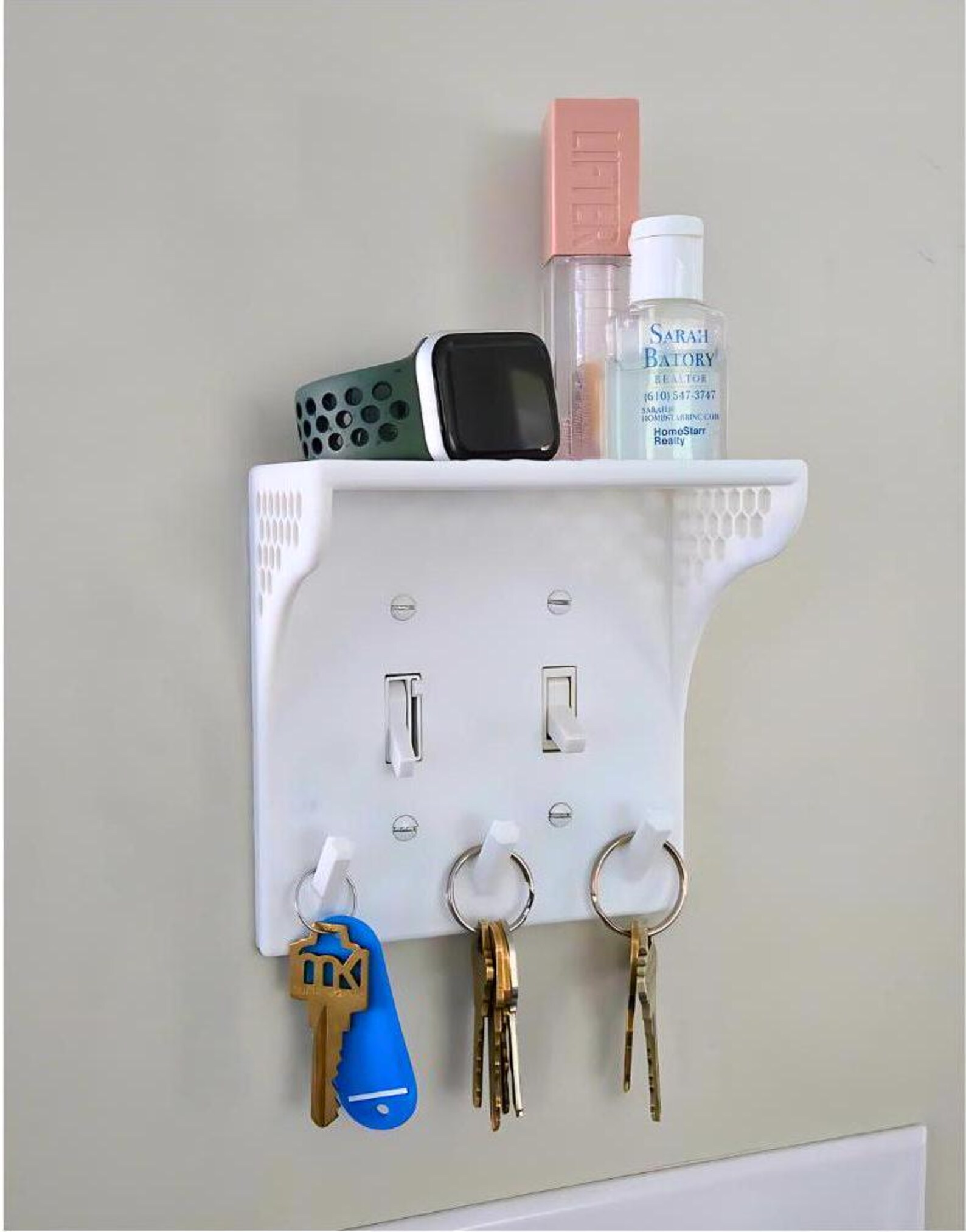Light Switch Key & Wallet Storage - Entryway Switch Plate Organizer ...