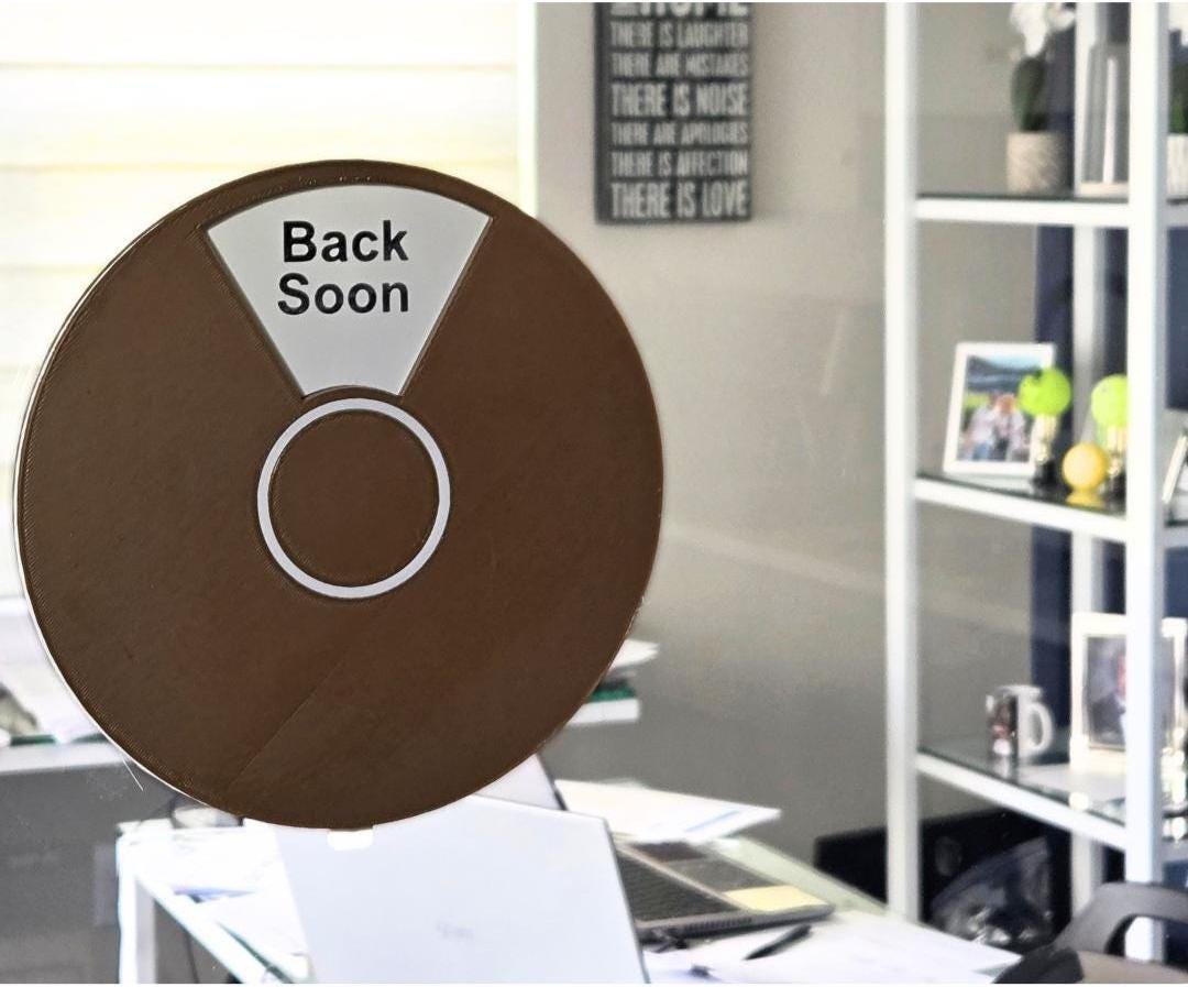 Custom Text Out-of-office Status Signs - Personalized Work Status ...