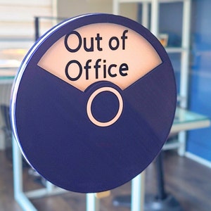 Custom Vinyl Out-of-office Status Signs Personalized Work Status ...