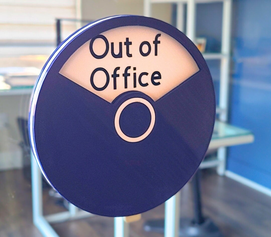 Custom Text Out-of-office Status Signs - Personalized Work Status ...