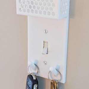 Light Switch Key & Wallet Storage - Entryway Switch Plate Organizer ...