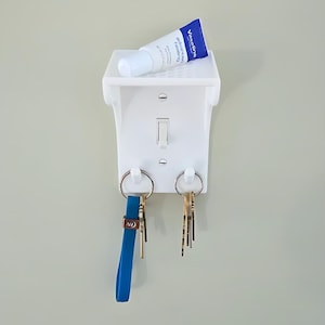 Light Switch Key & Wallet Storage - Entryway Switch Plate Organizer ...