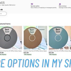 Custom Text Out-of-office Status Signs - Personalized Work Status ...