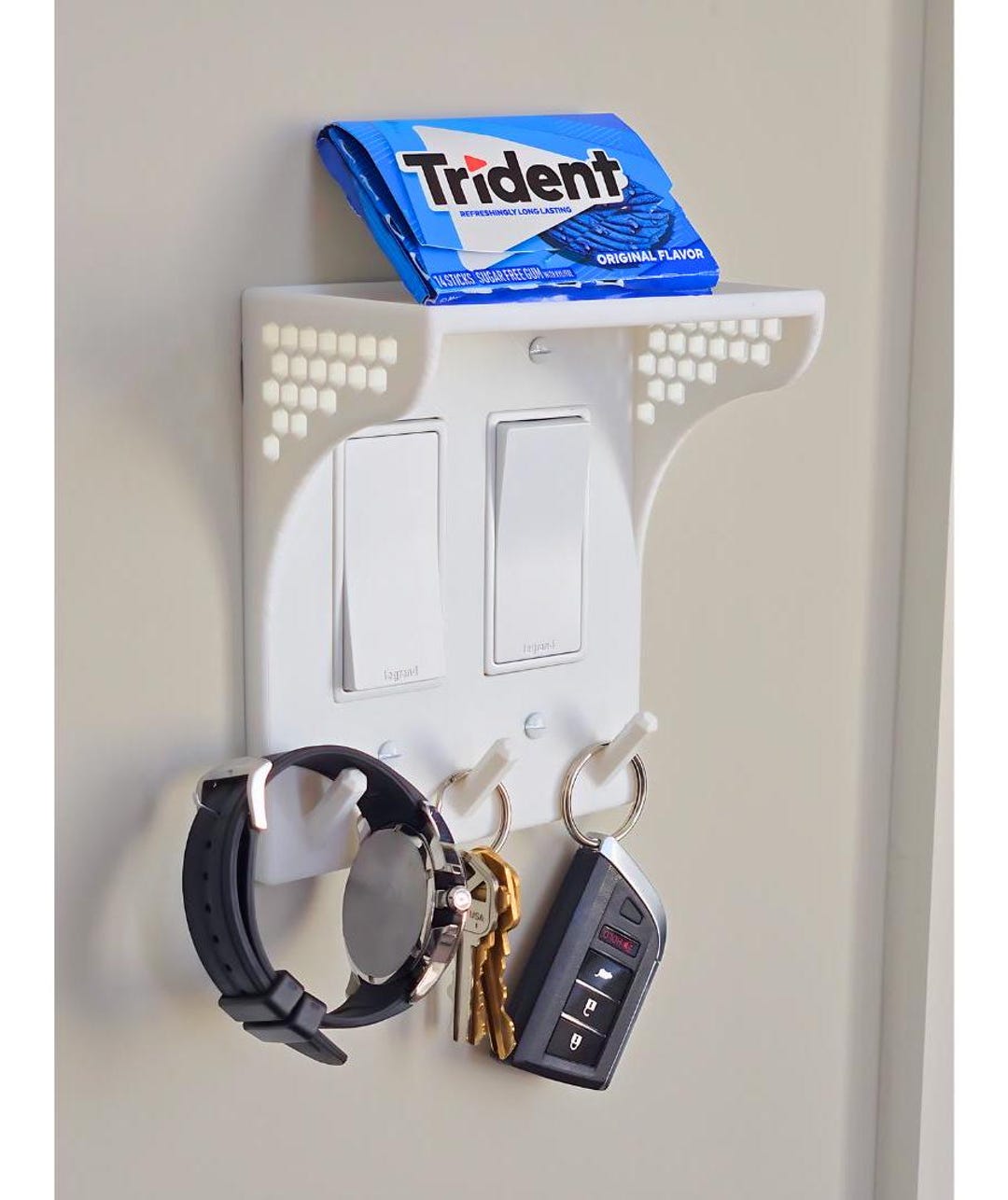 Light Switch Key & Wallet Storage - Entryway Switch Plate Organizer ...