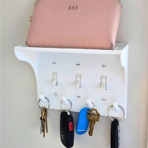Light Switch Key & Wallet Storage - Entryway Switch Plate Organizer ...