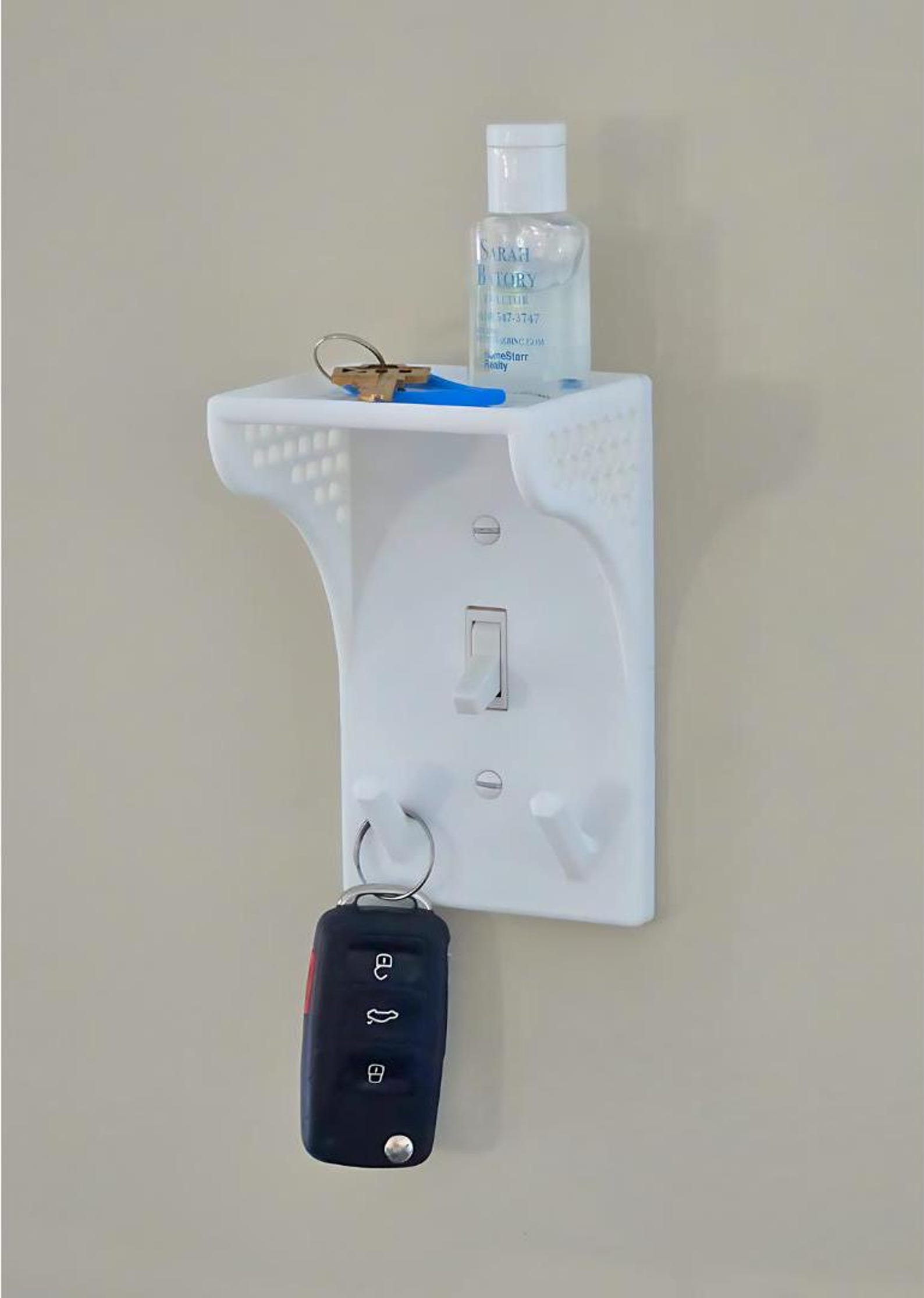 Light Switch Key & Wallet Storage - Entryway Switch Plate Organizer ...