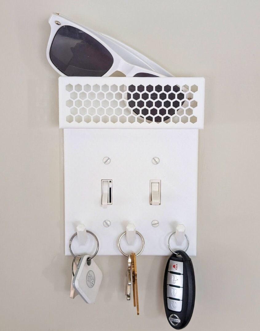 Light Switch Key & Wallet Storage - Entryway Switch Plate Organizer ...