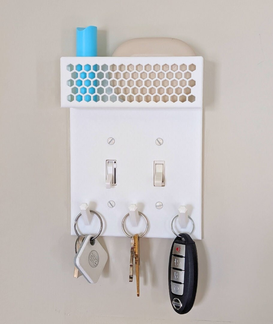 Light Switch Key & Wallet Storage - Entryway Switch Plate Organizer ...