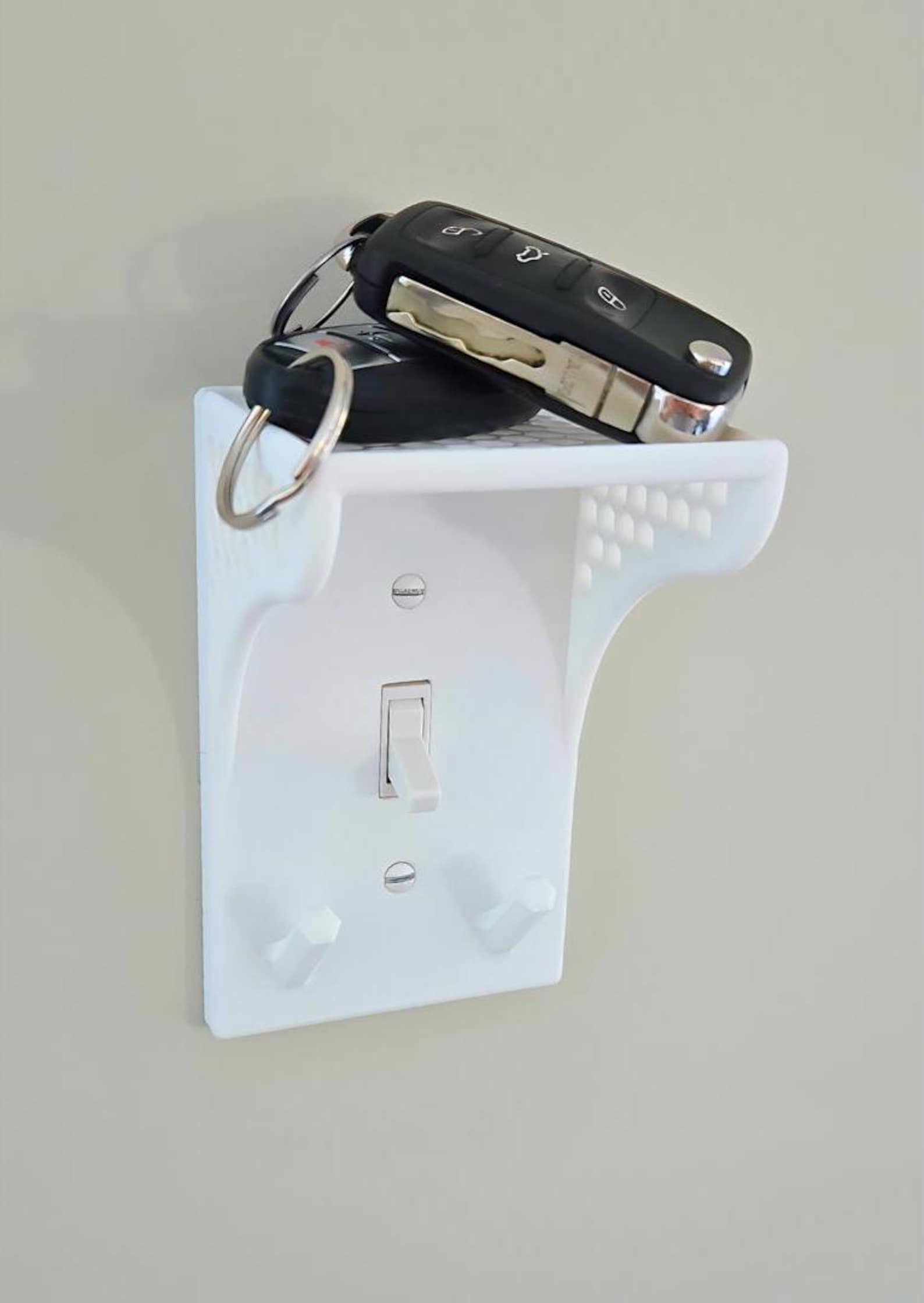 Light Switch Key & Wallet Storage - Entryway Switch Plate Organizer ...
