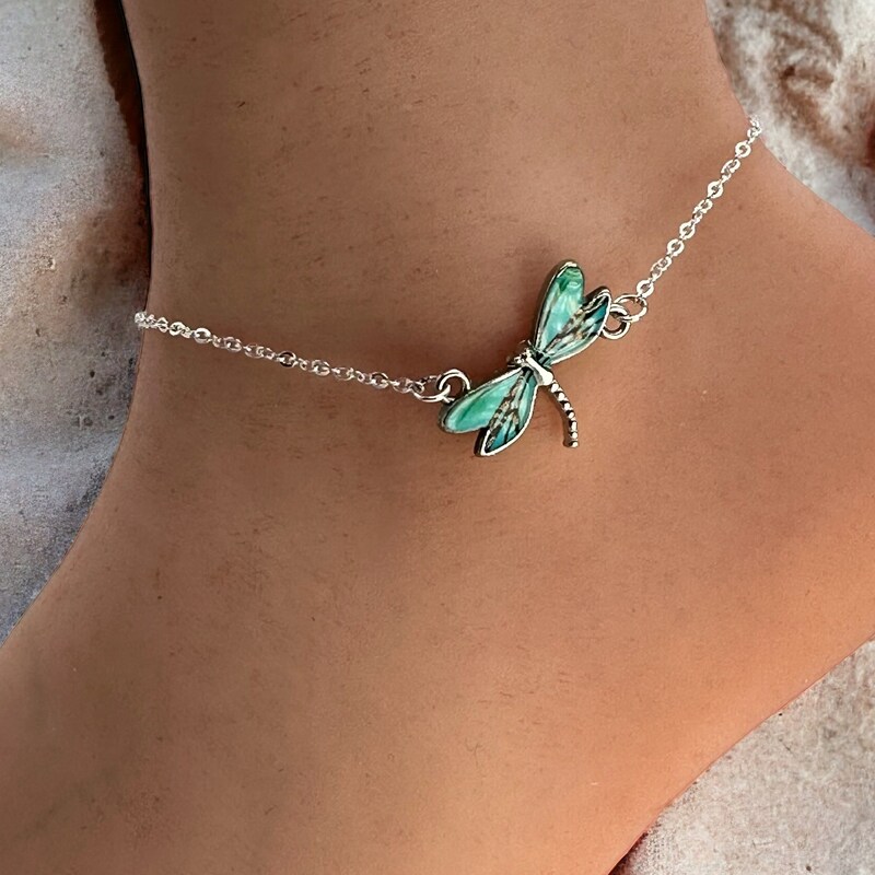 Dragonfly Anklet - Etsy