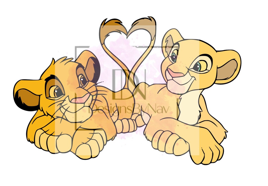 Simba & Nala SVG, Grouped Svg, Layered SVG, Cricut Cutting File ... Simba & Nala SVG, Grouped Svg, Layered SVG, Cricut Cutting File ...