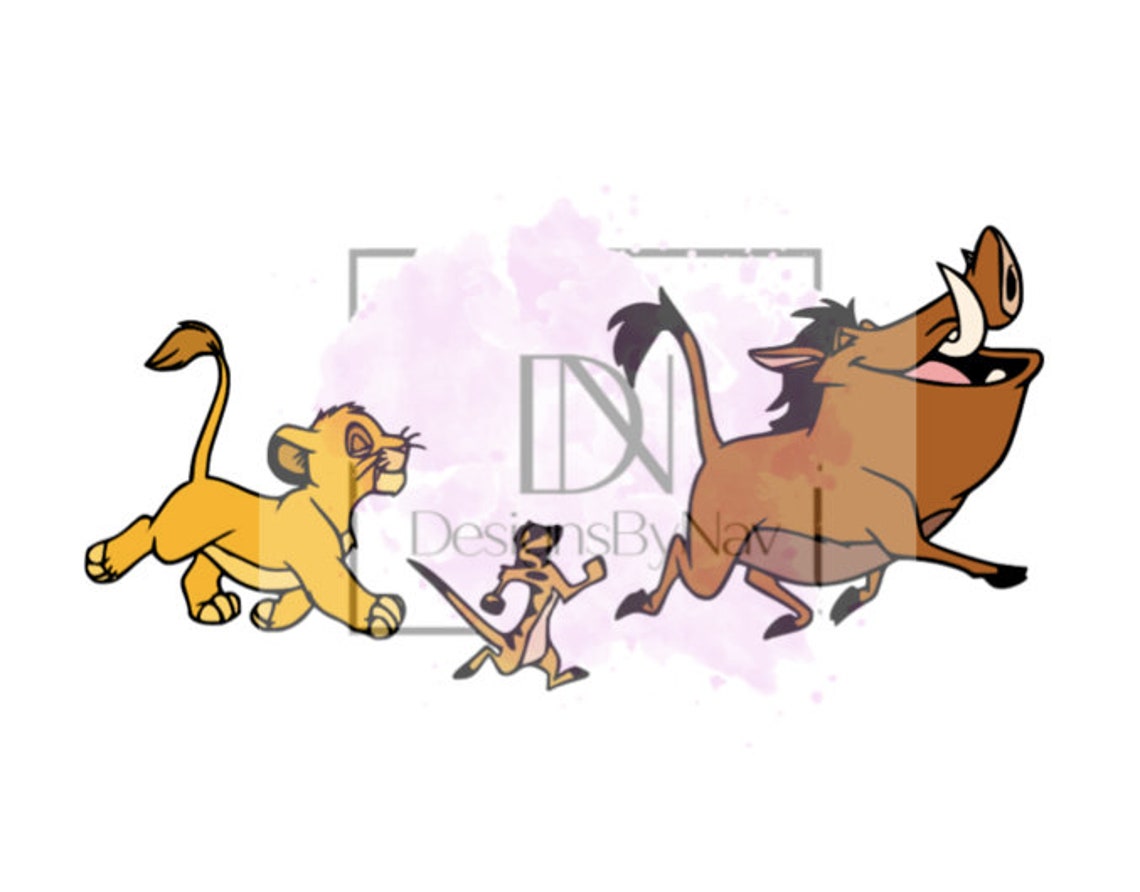 Simba Timon & Pumbaa SVG Grouped svg Layered SVG Cricut | Etsy