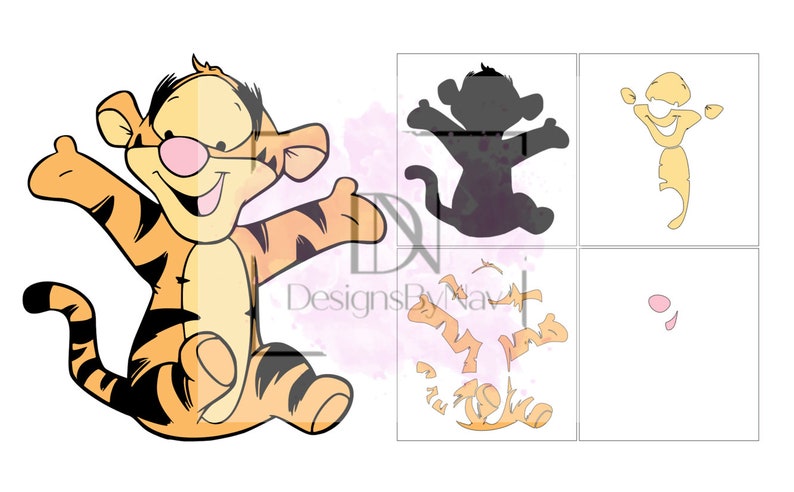 Baby Tigger SVG Grouped Svg Layered SVG Cricut Cutting - Etsy