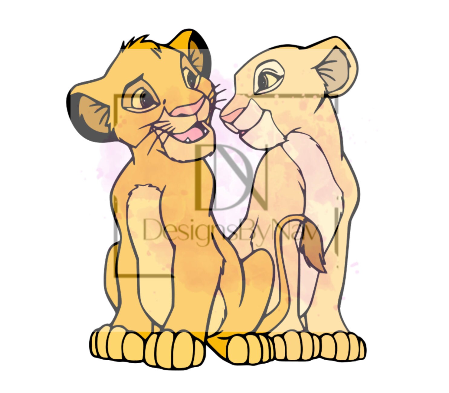 Simba & Nala SVG SVG Layered SVG Cricut Cutting Datei - Etsy.de