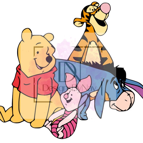 Winnie the Pooh and Gang - Etsy