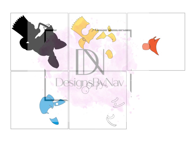 Bart Simpson SVG Grouped Svg Layered SVG Cricut Cutting - Etsy