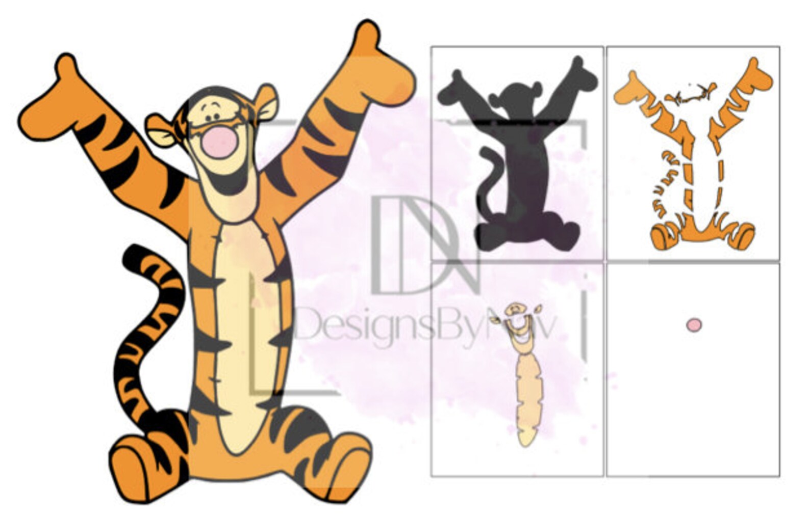 Tigger SVG Grouped Svg Layered SVG Cricut Cutting File - Etsy UK