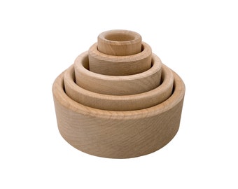 Wooden Stacking Bowl - Etsy