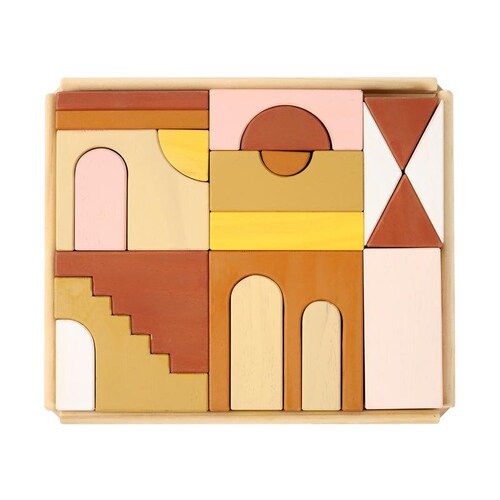 Wood Building Blocks Set Wooden Toy Montessori Wood Blocks - Etsy