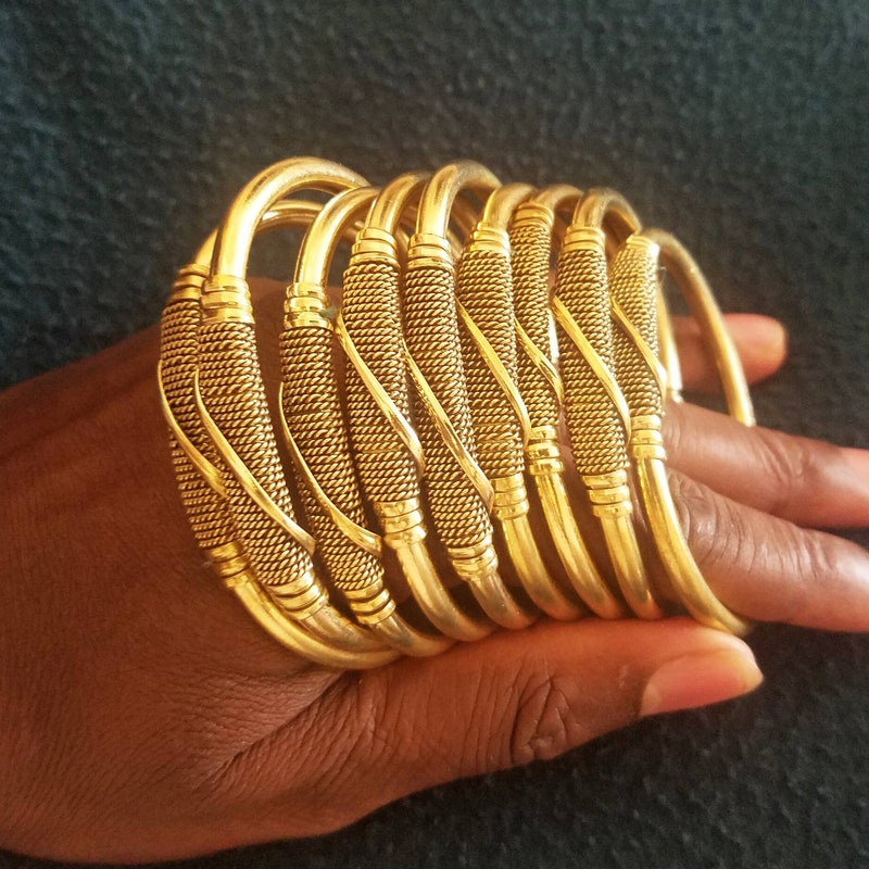 Brass Bangle Set - Etsy