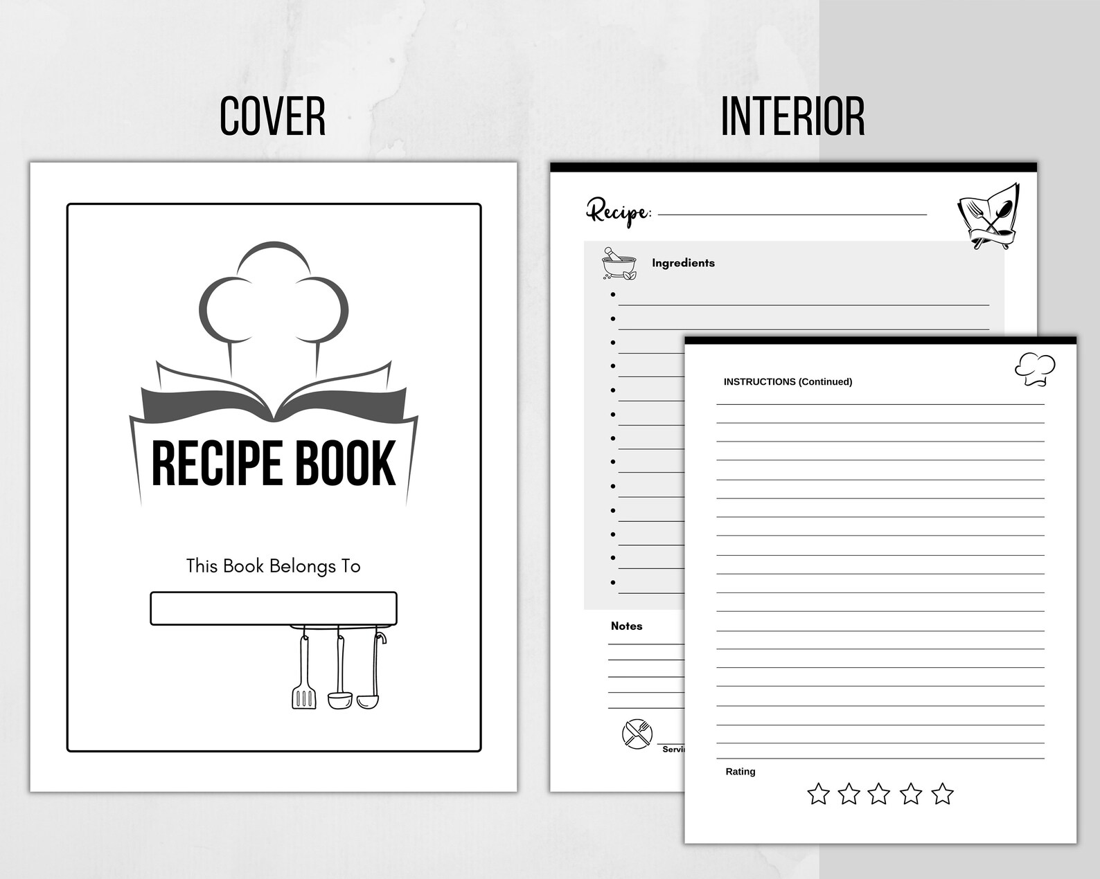 Recipe Book Template Printable Blank Recipe Book Recipe Book Etsy recipe-book-template-printable-blank-recipe-book-recipe-book-etsy