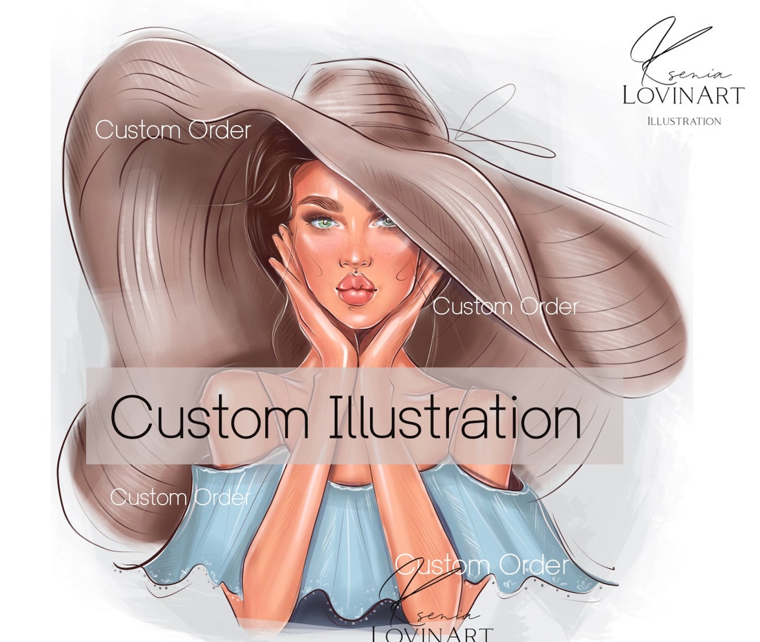 Custom Order Fashion Illustration, Customised Fashion Sketch, Custom ...