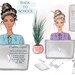 Back to School Clipart Teacher Clipart Girl and Laptop Lady - Etsy