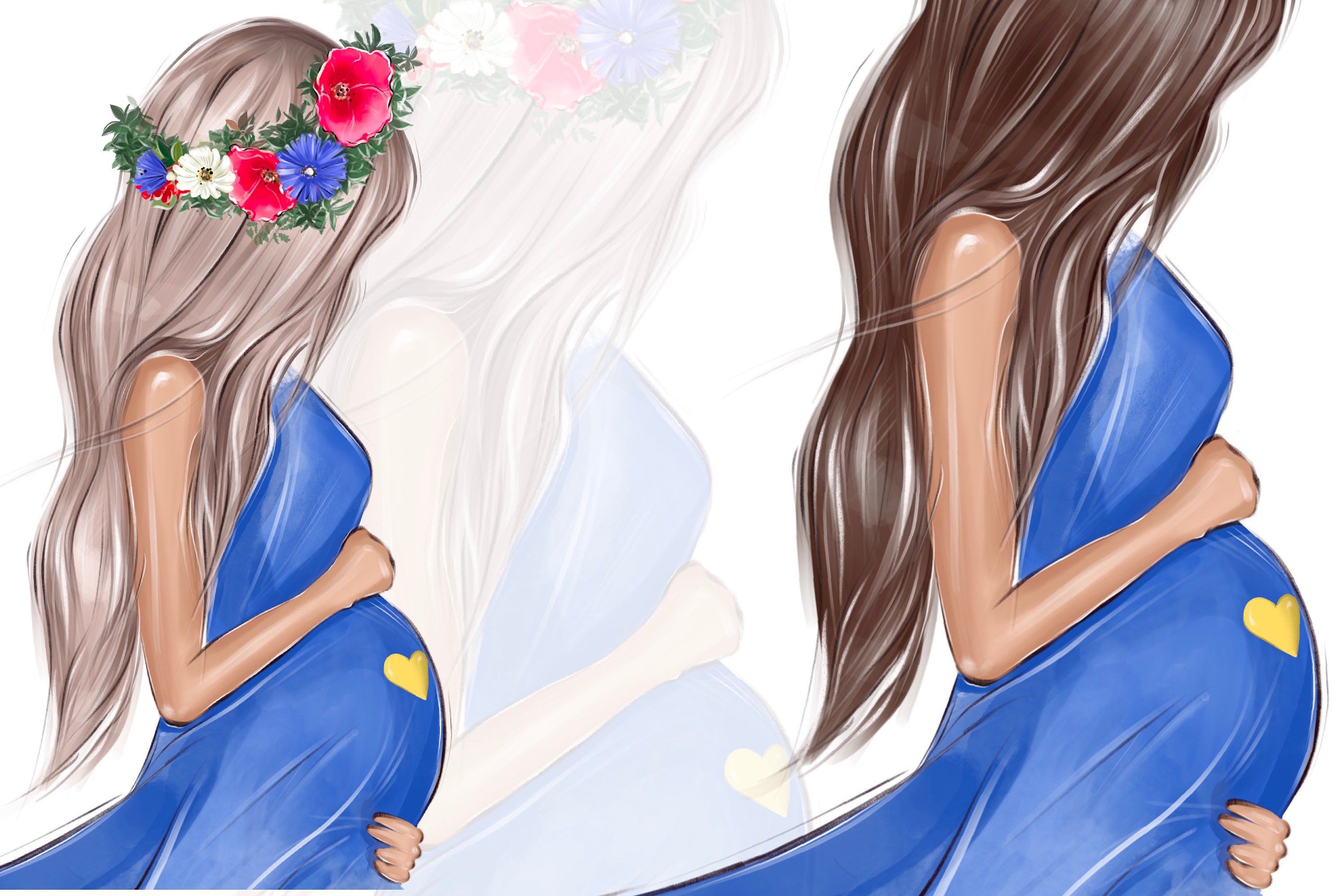 Pregnancy Clipart, Mom to Be Clipart, Maternity Print, Mother Png, New ...