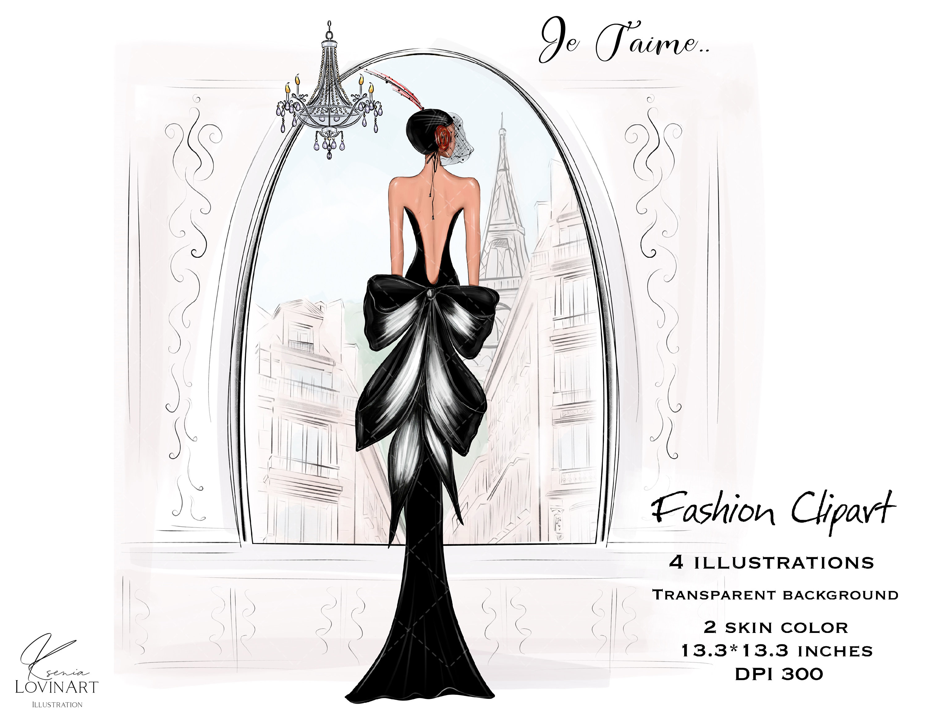 Paris Girl Clipart, Fashion Illustration, Parisienne French Style ...