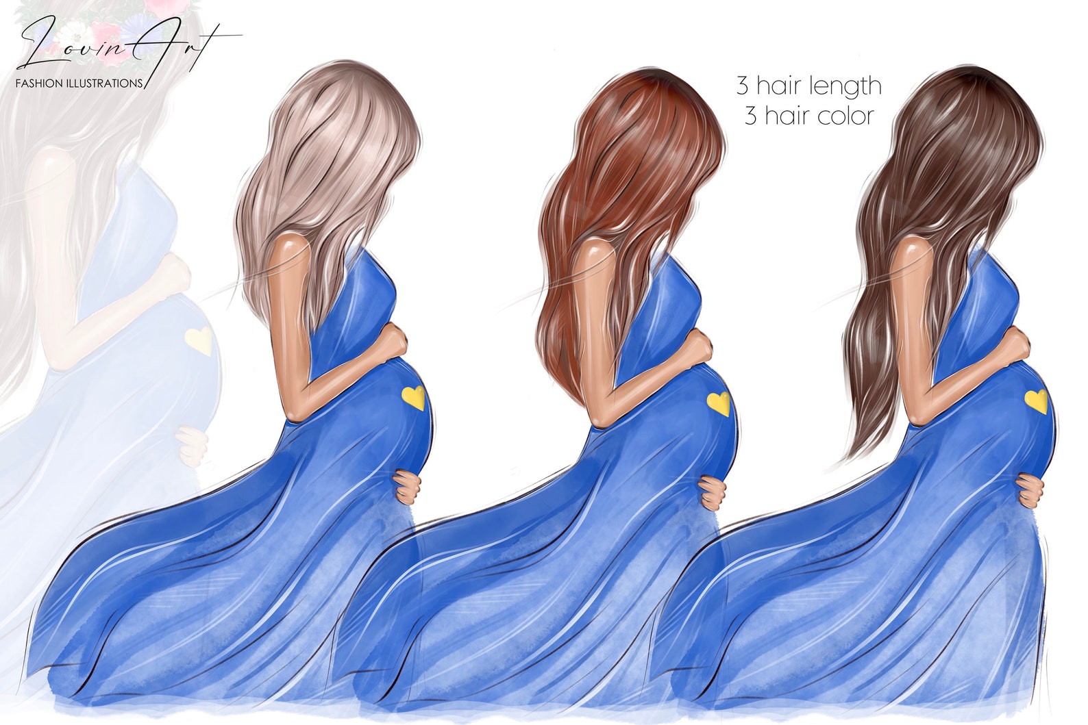 Pregnancy Clipart, Mom to Be Clipart, Maternity Print, Mother Png, New ...