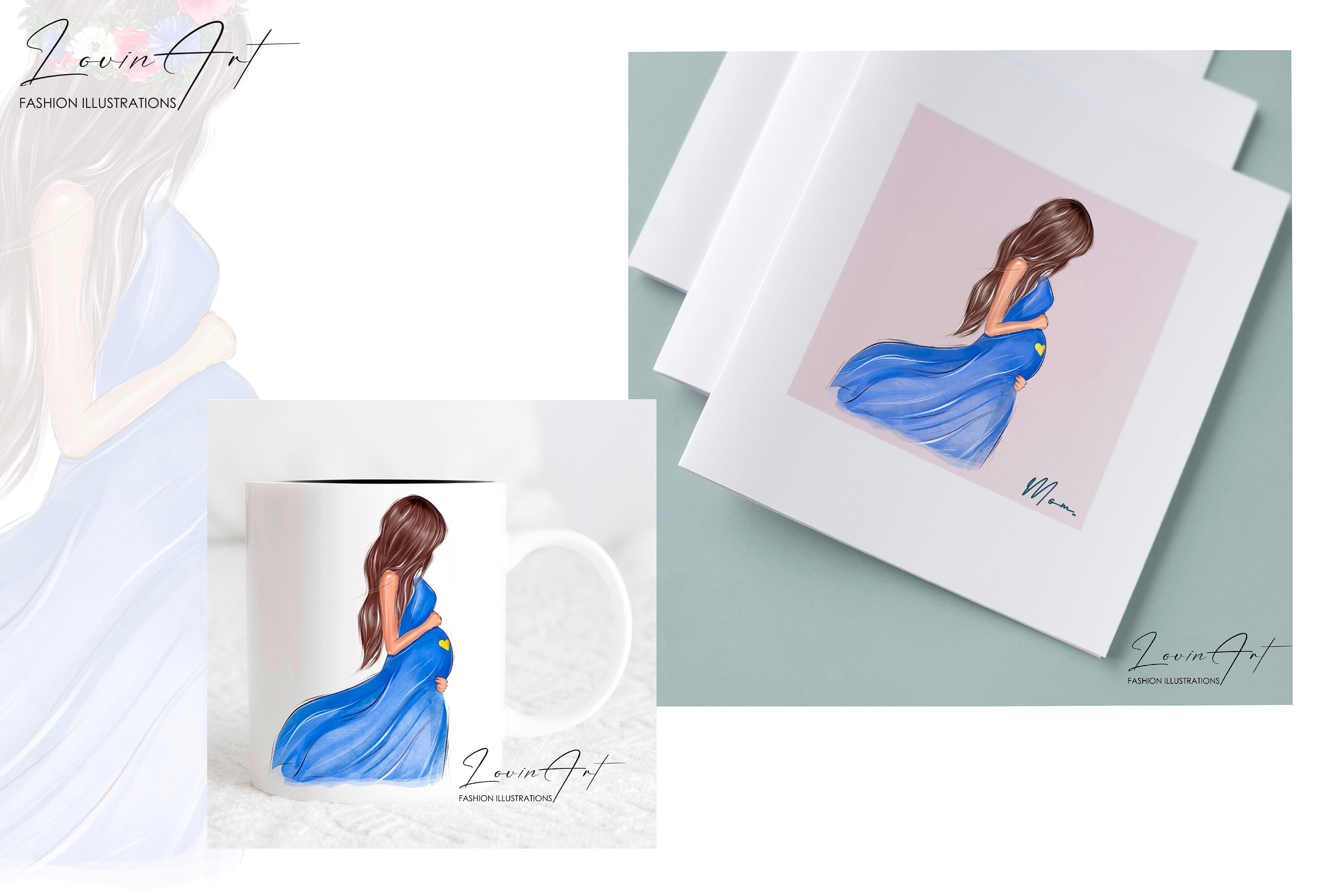 Pregnancy Clipart, Mom to Be Clipart, Maternity Print, Mother Png, New ...