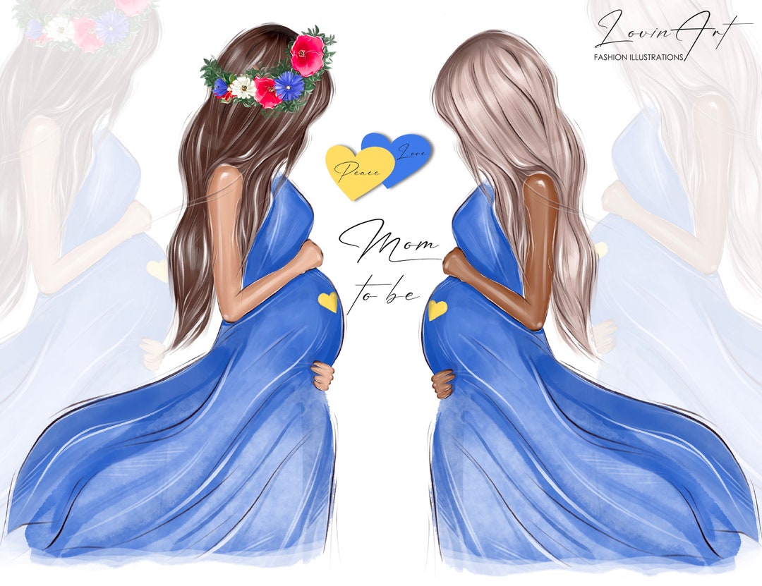 Pregnancy Clipart, Mom to Be Clipart, Maternity Print, Mother Png, New ...