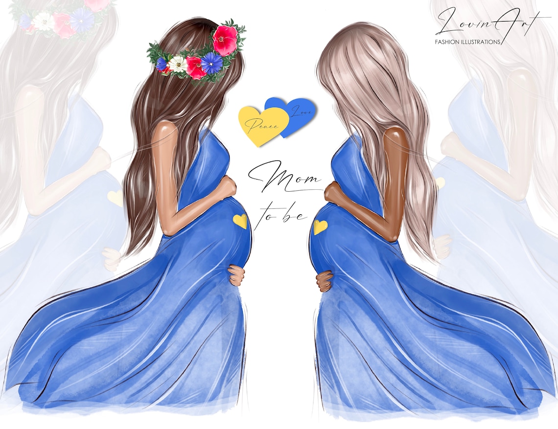 Pregnancy Clipart, Mom to Be Clipart, Maternity Print, Mother Png, New ...