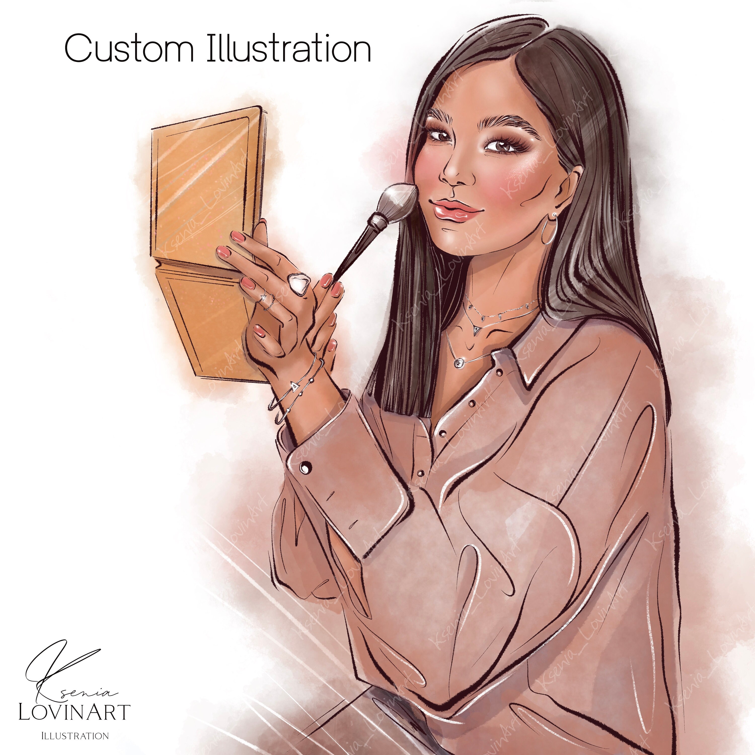 Custom Order Fashion Illustration, Customised Fashion Sketch, Custom ...