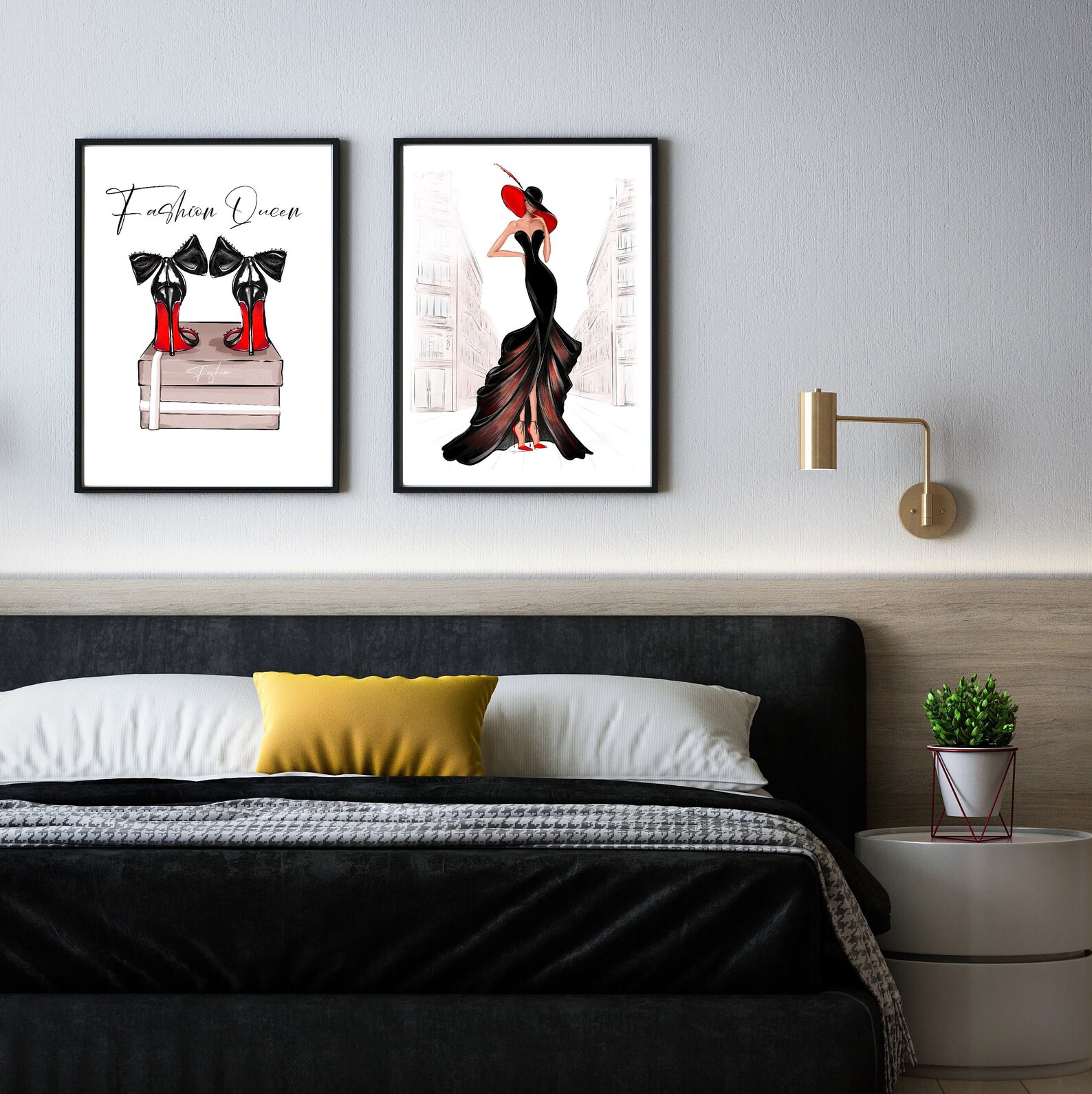 Fashion Wall Art Set, Fashion Poster, Girls Dressing Room, Home Decor ...