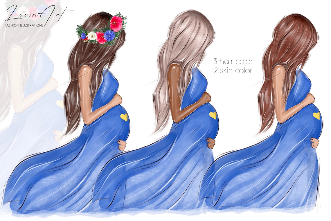 Pregnancy Clipart, Mom to Be Clipart, Maternity Print, Mother Png, New ...